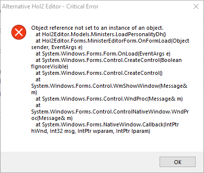 Editor error after minister modding | Paradox Interactive Forums